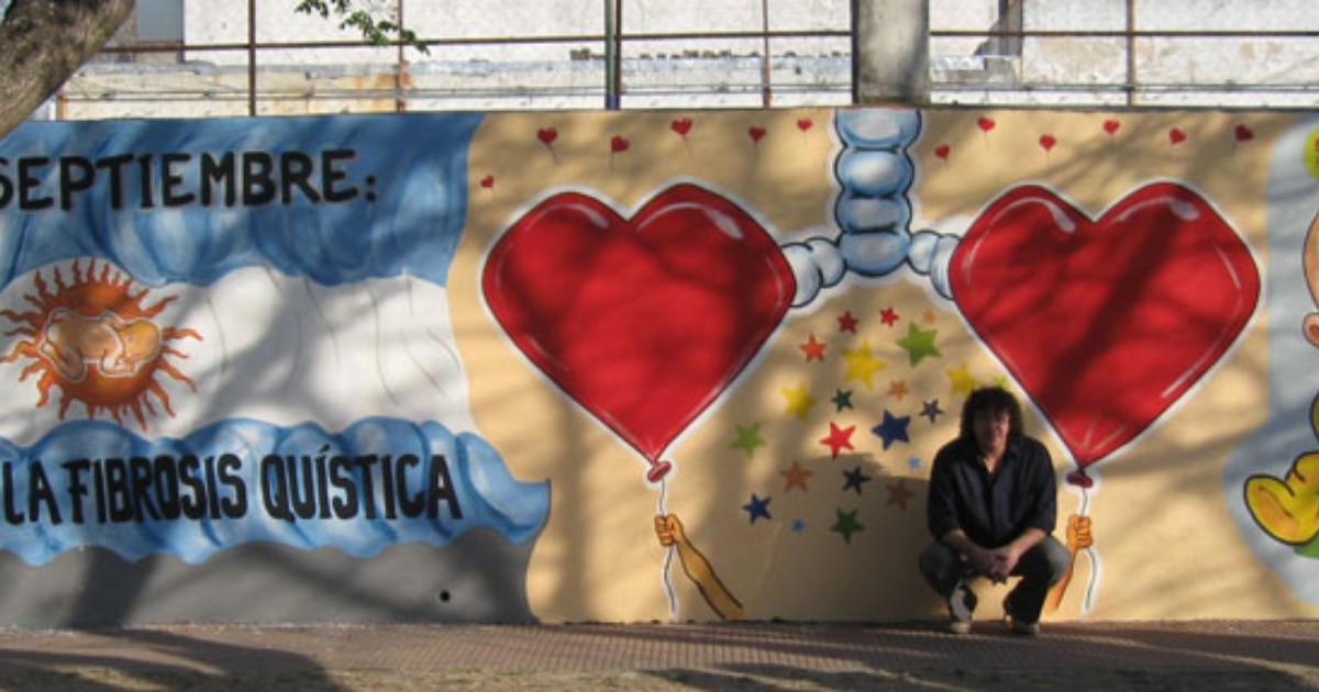 Un mural por el Día de la Fibrosis Quística | Rosario3