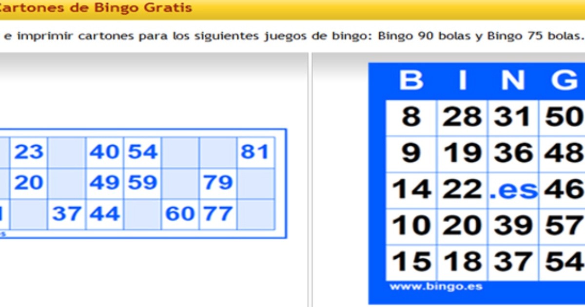 Imprimir cartones para bingo en tres pasos | Rosario3