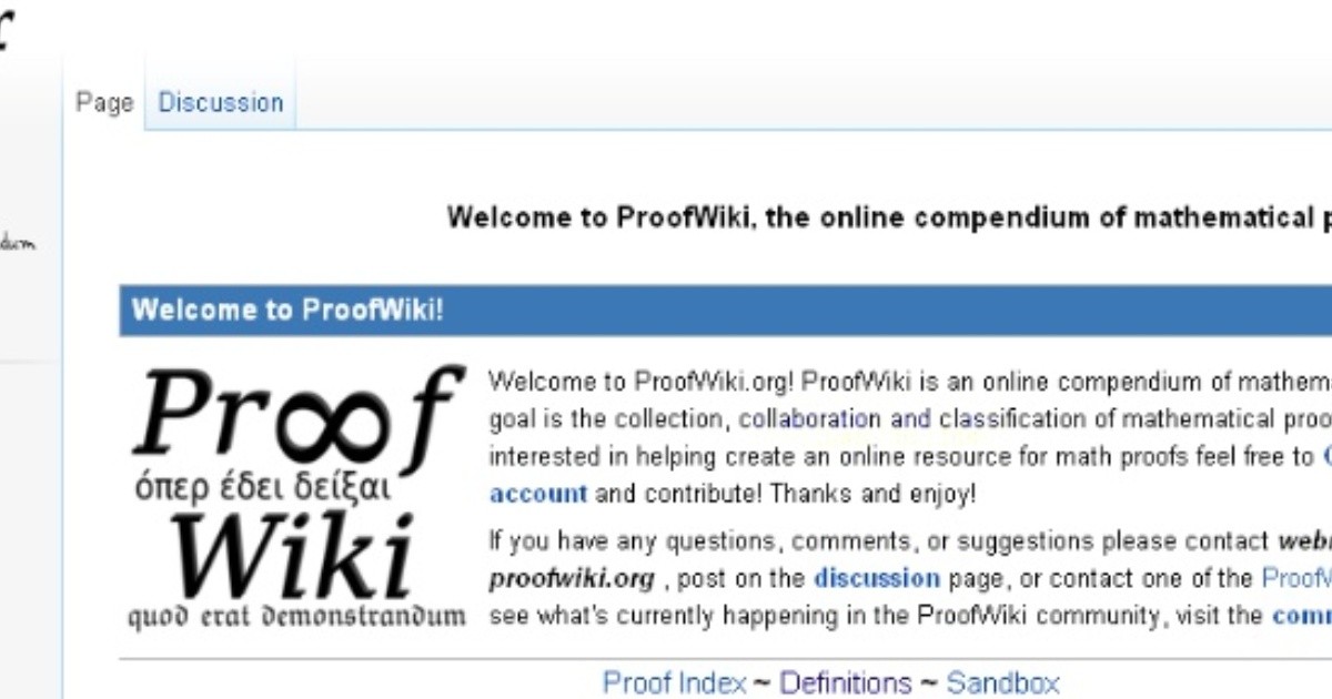 ProofWiki, el wiki de las demostraciones matemáticas | Rosario3