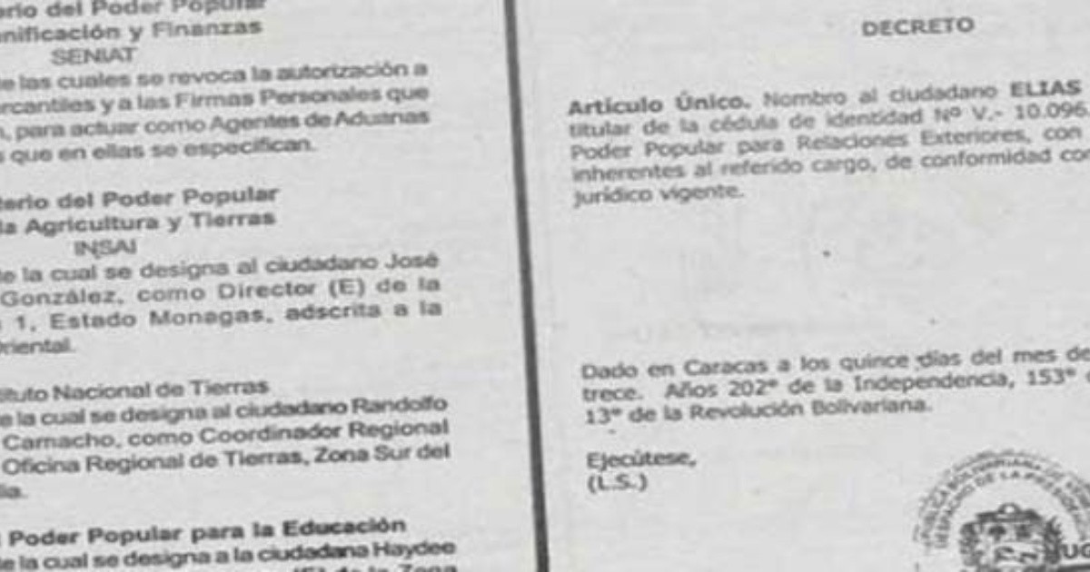 Publican decreto con la firma de Chávez | Rosario3