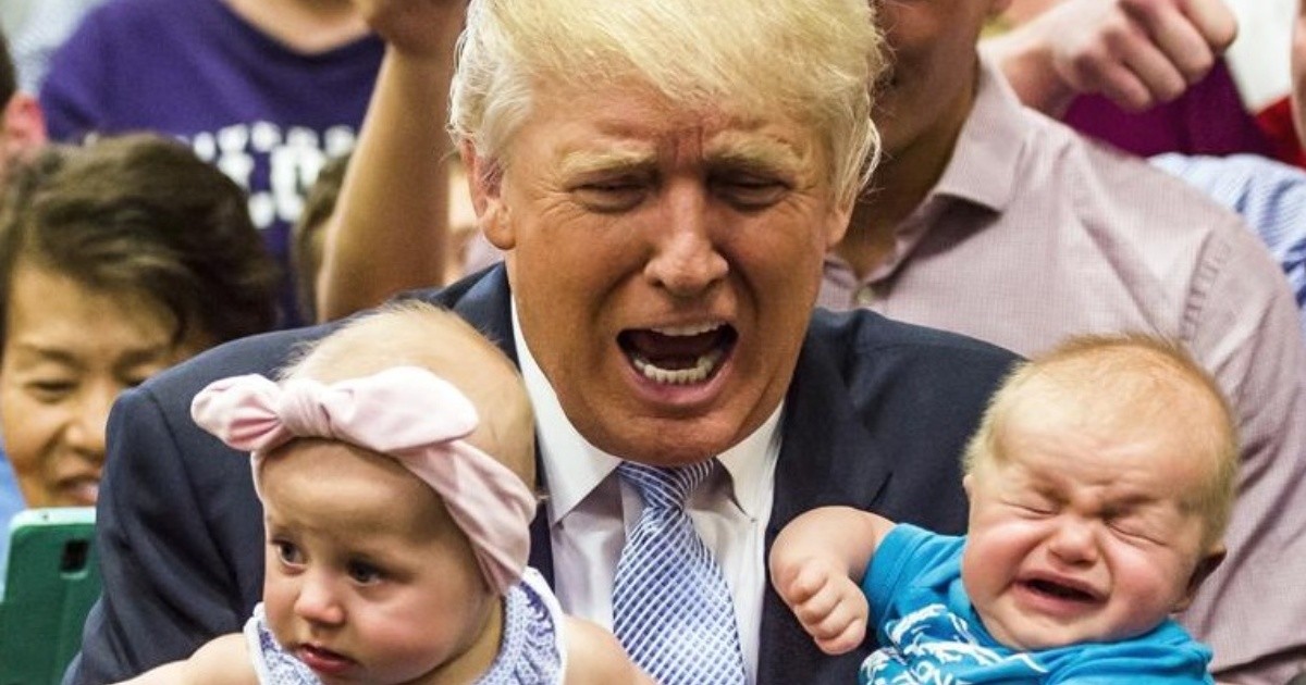 Afuera: Donald Trump echó a un bebé de un acto porque lloraba | Rosario3