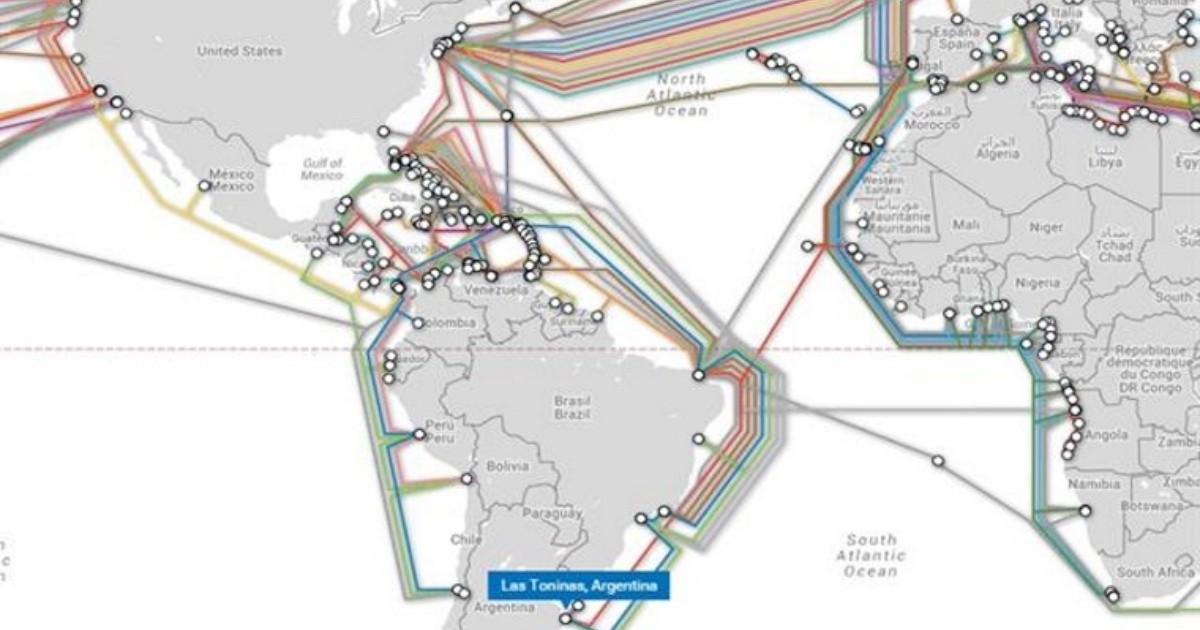 El mapa interactivo que permite ver los cables submarinos que nos ...