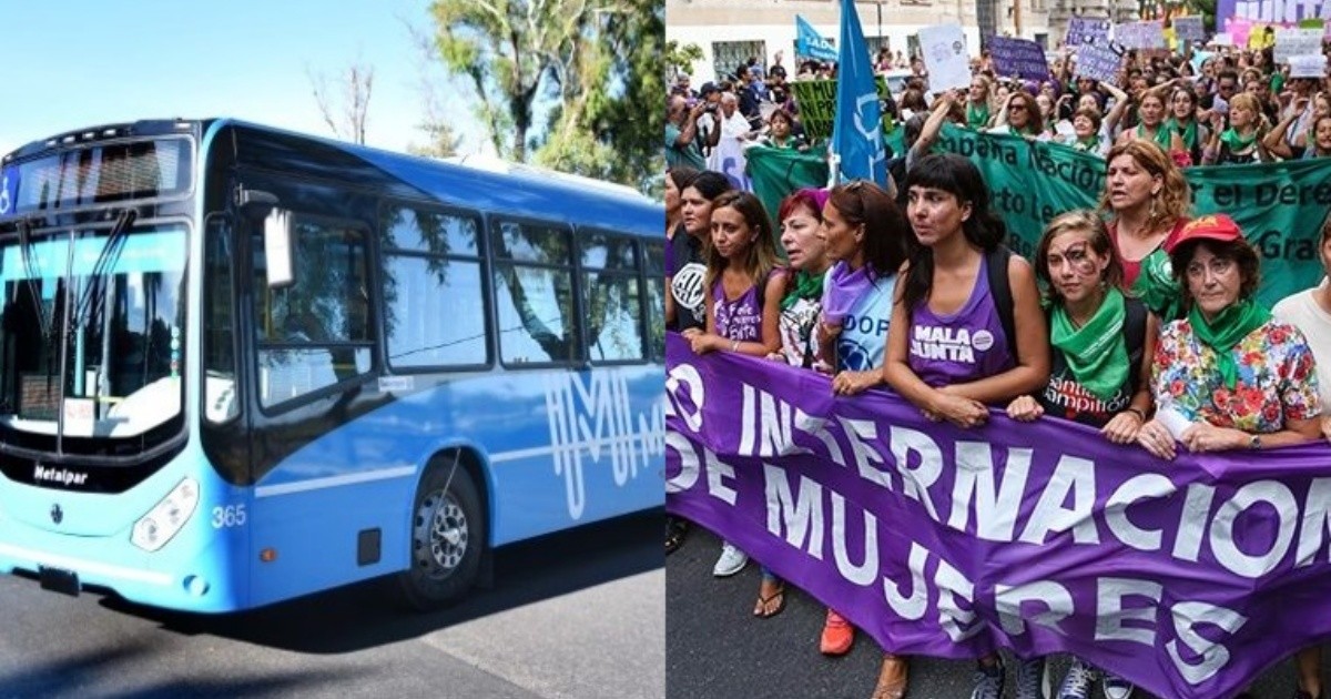 Día de la Mujer: viajar en colectivo será gratis para concurrir a la ...