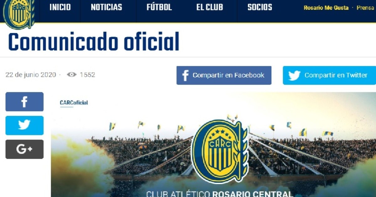 “Pillín” Bracamonte: comunicado de Rosario Central para llevar ...