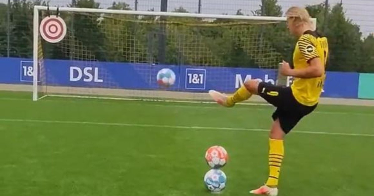 ¿Es real?: el asombroso video viral de Erling Haaland en una práctica ...