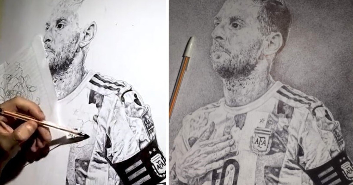 Un video, 100 horas de trabajo y el sueño de que su obra llegue a Messi ...