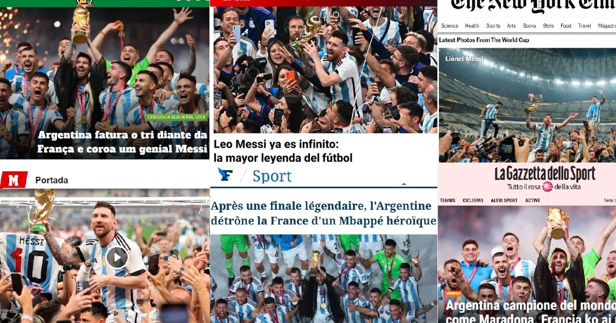Messi en la tapa de todos los portales del mundo: cómo reflejaron el ... Messi en la tapa de todos los portales del mundo: cómo reflejaron el ...