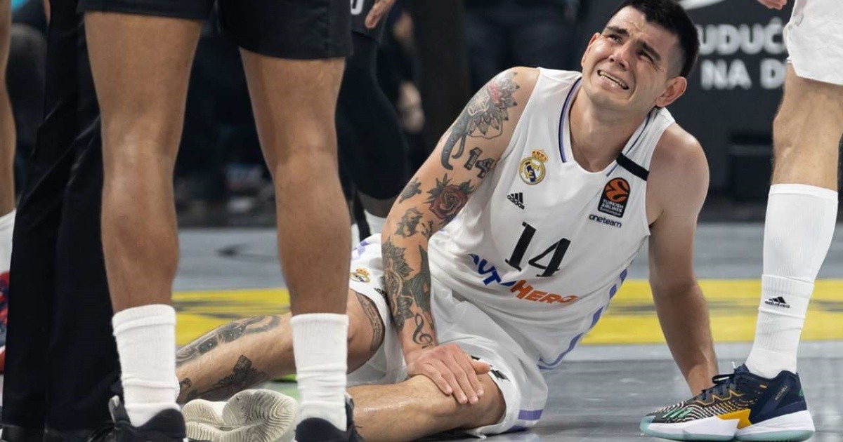 El basquetbolista argentino Gabriel Deck sufrió una dura lesión que lo ...