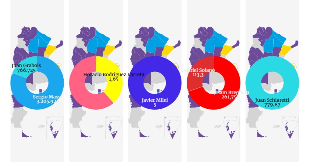 El mapa de cómo votaron los argentinos en estas Paso presidenciales ...