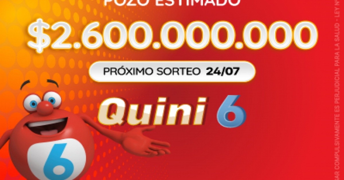 El sorteo del Quini 6 vuelve hoy con $2.600 millones | Rosario3