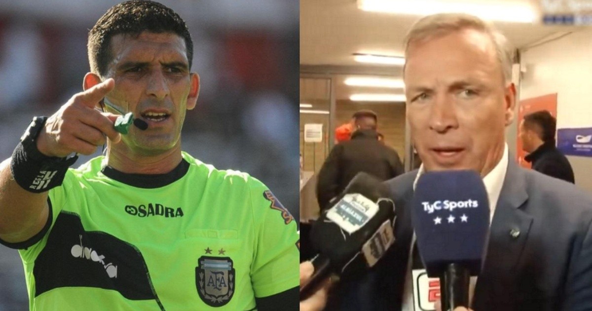 El presidente de Talleres acusó al árbitro Merlos de pegarle una ...