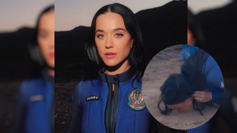 Katy Perry viajó al espacio en un vuelo de Blue Origin, volvió y besó el suelo | Rosario3