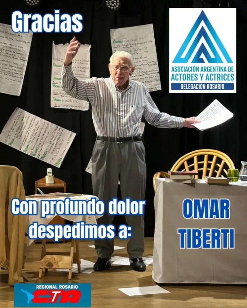 Murió Omar Tiberti, destacado actor y referente de la escena teatral ...