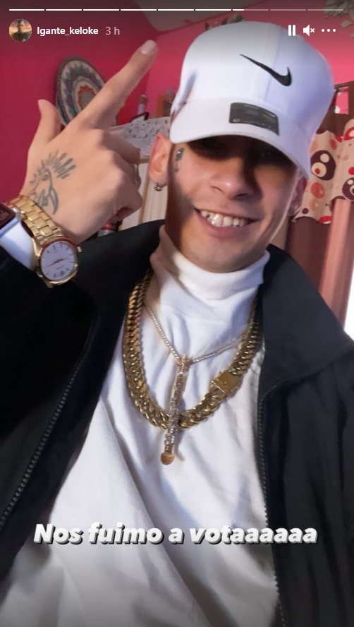 "Nos fuimo a votaaaa": el look de L-Gante en las Paso 2021 | Rosario3